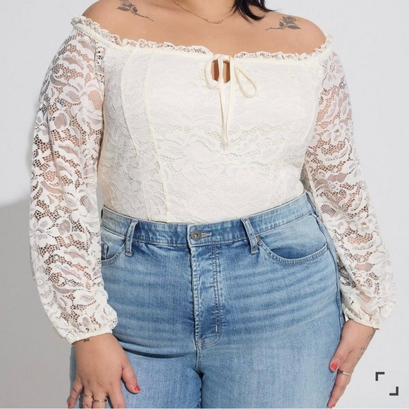 torrid | Tops | Nwtbeautiful Torrid Corset Seamed Stretch Lace Top 3x ...